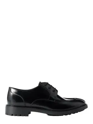 Saint Laurent Lino Leather Derby Shoes - Black