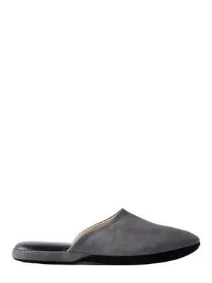 Charvet Suede Slippers - Gray