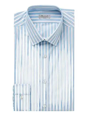Charvet Striped Cotton-poplin Shirt - Blue