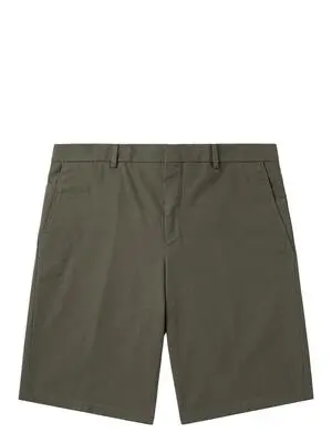 Loro Piana Jarno Straight-leg Stretch-cotton Bermuda Shorts - Green