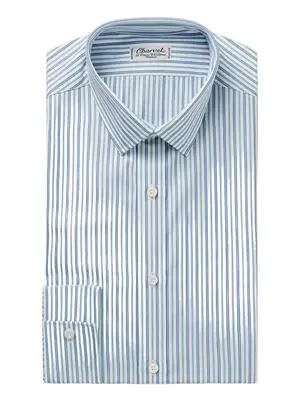 Charvet Striped Cotton-poplin Shirt - Blue