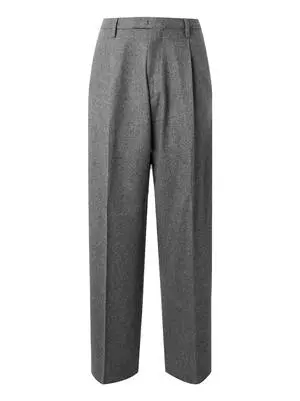 Boglioli Straight-leg Virgin Wool-twill Suit Trousers - Gray