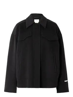 Sportmax Cantore Belted Wool-felt Jacket - Black
