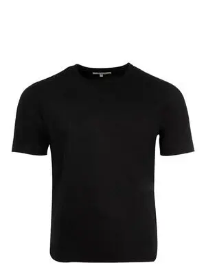 MERZ B. SCHWANEN Crew-neck Cotton T-shirt - Black