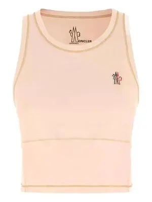 Moncler Logo-patch Tank Top - Pink