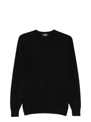 Fedeli Crew-neck Long-sleeve Top - Black