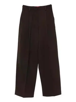 THELATEST Pleated Pocket Trousers - Brown