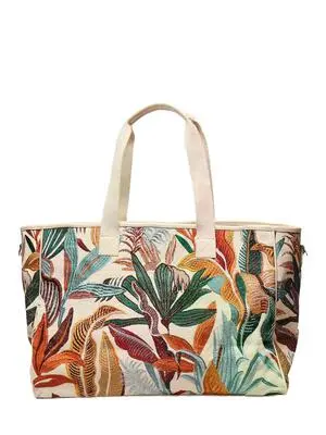 V°73 Floral-print Tote Bag - Neutrals