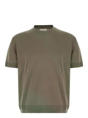 Moncler Short-sleeve Ribbed Sweater - Green