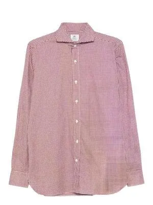 LUIGI BORRELLI Gingham-check Shirt - Red