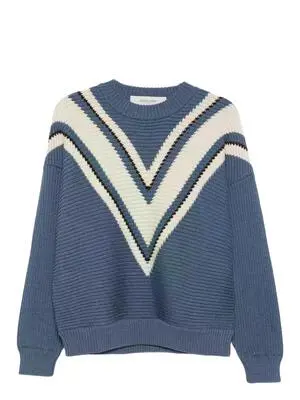 GOLDEN GOOSE Wool V-neck Sweater - Blue