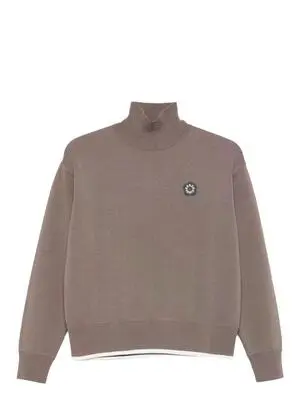 Kenzo Boke Flower 2.0 Embroidered High-neck Sweater - Brown