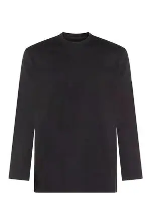 Y3 Logo-print Long-sleeve T-shirt - Black