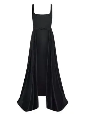 NICHOLAS Square-neck Midi Dress - Black