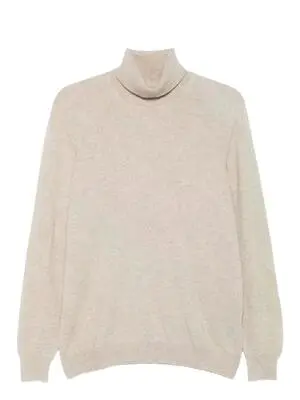 Fedeli Cashmere Roll-neck Top - Neutrals