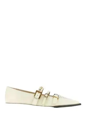 Pinko Buckle-embellished Ballet Flats - Neutrals