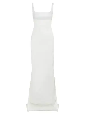 NICHOLAS Emilia Square-neck Dress - Neutrals