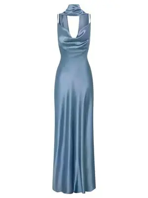 NICHOLAS Cowl-neck Maxi Dress - Blue
