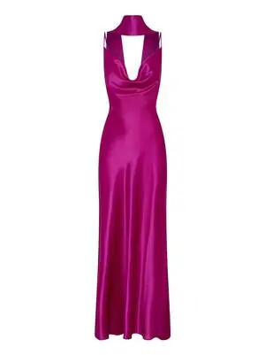 NICHOLAS Cowl-neck Maxi Dress - Pink