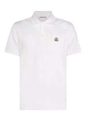 Moncler Logo-patch Polo Shirt White