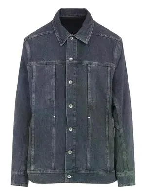Rick Owens Button-fastening Denim Jacket - Grey