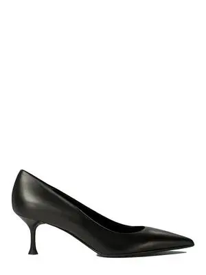 SERGIO LEVANTESI Ella Pointed-toe Leather Pumps - Black