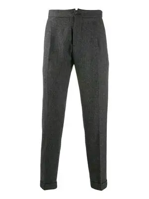 BERWICH Straight-leg Chevron Trousers - Grey