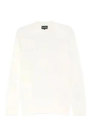 Emporio Armani Crew-neck Wool Sweater - Neutrals