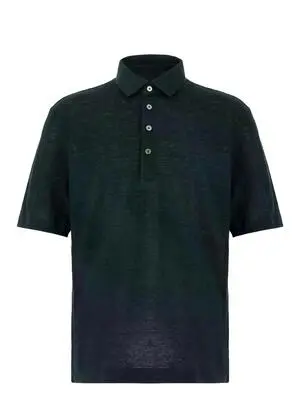 ZEGNA Linen Buttoned Polo Shirt