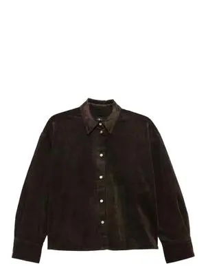 7 For All Mankind Corduroy Button-up Shirt - Brown