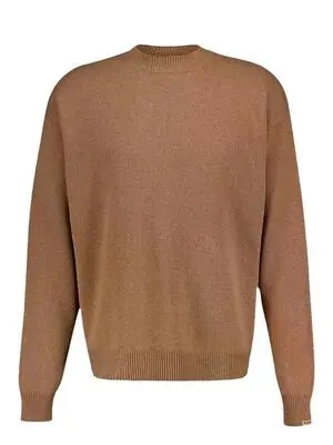 Balenciaga Round-neck Ribbed Jumper - Brown