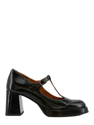 Chie Mihara 80mm T-bar Block-heel Pumps - Black