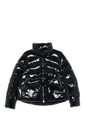 Pinko Zip-up Puffer Jacket - Black