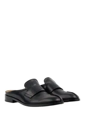 MAISON MARGIELA Leather Slip-on Mules - Black