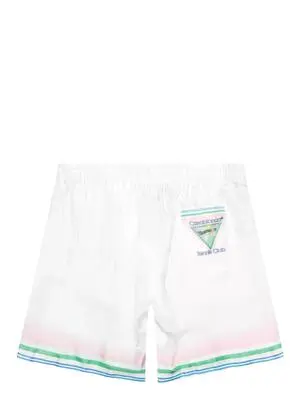 Casablanca Striped Drawstring Shorts - White