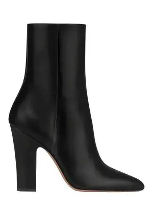 Paris Texas Leather Block-heel Boots - Black