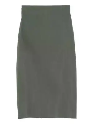 ALBERTA FERRETTI Ribbed-Knit Knee-Length Skirt