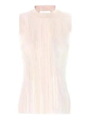 Sportmax Ribbed Sleeveless Top - Pink