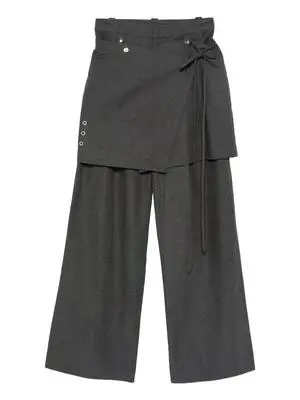 ALOHAS Wrap-front Trousers - Grey