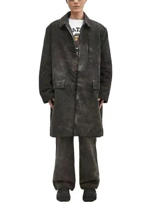 Rick Owens Buttoned Patch-pocket Coat - Grey