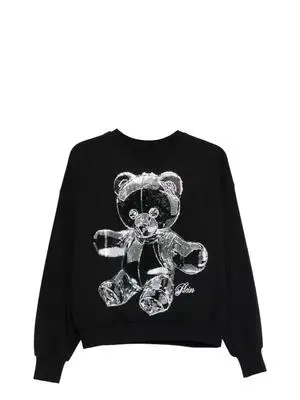 Philipp Plein Rhinestone-embellished Bear Sweatshirt - Black