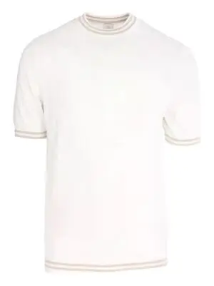 Eleventy Round-neck Short-sleeve T-shirt - White