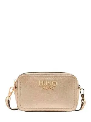 Liu Jo Logo-plaque Zip-fastening Cross Body Bag - Gold