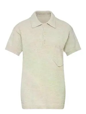 MAISON MARGIELA Mélange-effect Polo Shirt - Neutrals