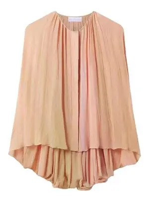 STELLA MCCARTNEY Pleated Cape-Sleeve Top