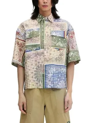 Rhude Patchwork Shirt Neutrals