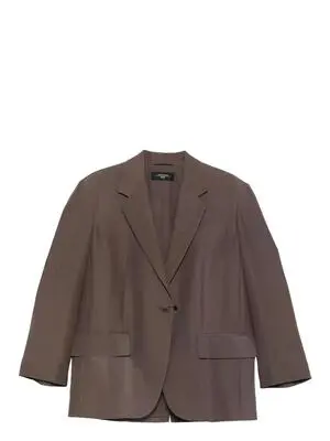 Max Mara Single-button Dropped-shoulder Blazer - Brown