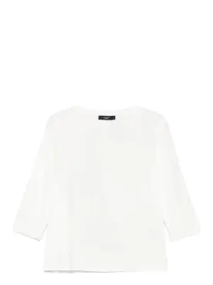 Max Mara Three-quarter Sleeve Top - White