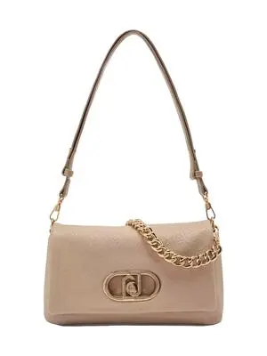 Liu Jo Chain-embellished Flap Shoulder Bag - Neutrals