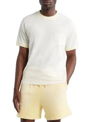 ELWOOD Pocket Ringer T-shirt White/yellow